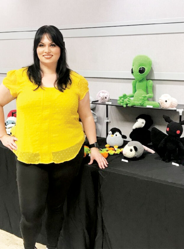 Dunbar exhibiting crochet creations at downtown Parkersburg WesBanco ...